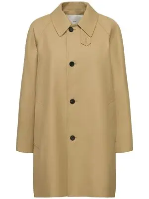 DUNST Unisex Cotton Blend Mac Coat - Beige