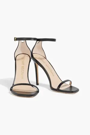 STUART WEITZMAN Leather Sandals - Black