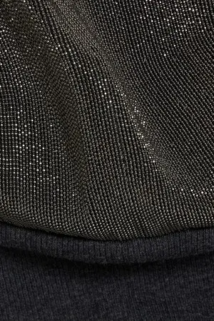 Brunello Cucinelli Bead-embellished Ribbed Top
