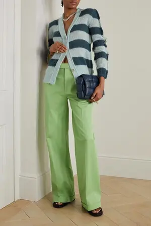 Marni Striped Mohair-blend Cardigan