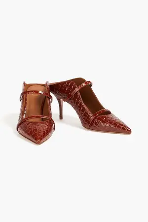 MALONE SOULIERS Maureen 70 Croc-effect Mules