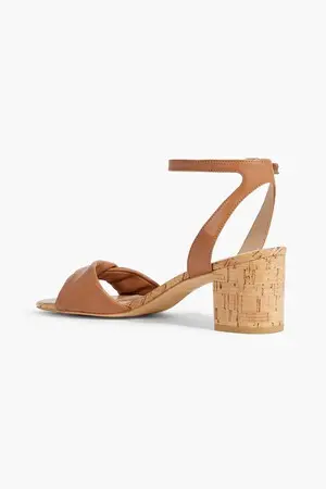 STUART WEITZMAN Everly 50 Leather Sandals - Camel