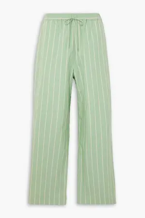 Marni Striped Cotton Wide-leg Pants