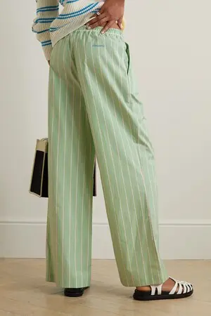 Marni Striped Cotton Wide-leg Pants