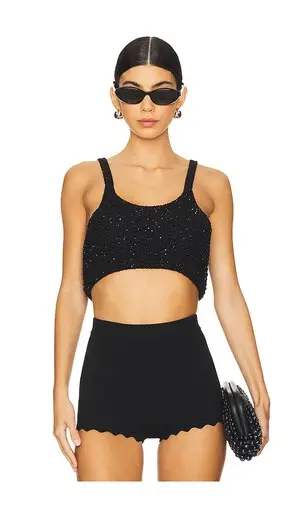 ASTA RESORT Grace Sequined Crop