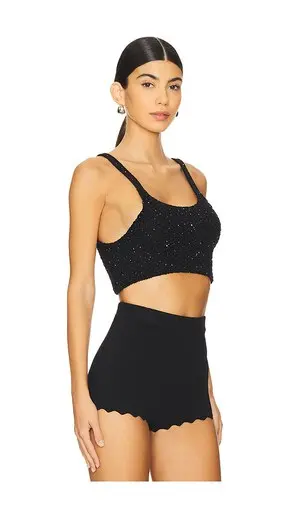 ASTA RESORT Grace Sequined Crop