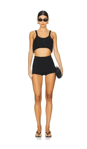 ASTA RESORT Grace Sequined Crop