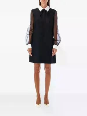 Valentino Garavani Sheer Sleeves Dress - Black