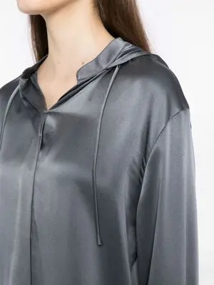 Vince Silk Hooded Shirt