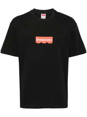 GROUND ZERO Logo-print T-shirt - Black