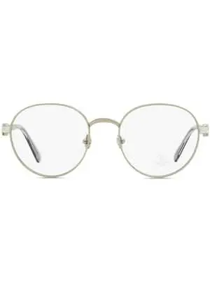 Moncler Round-frame Optical Glasses - Silver