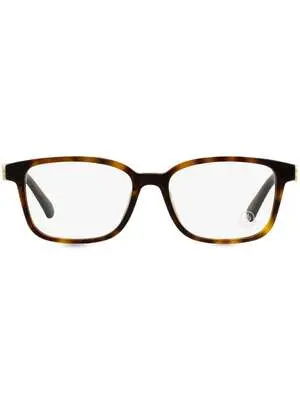 Moncler Tortoiseshell Rectangle-frame Glasses - Brown