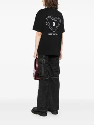 GROUND ZERO Slogan-print Cotton T-shirt - Black