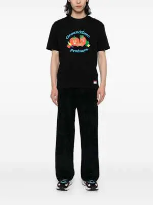 GROUND ZERO Graphic-print Cotton T-shirt - Black