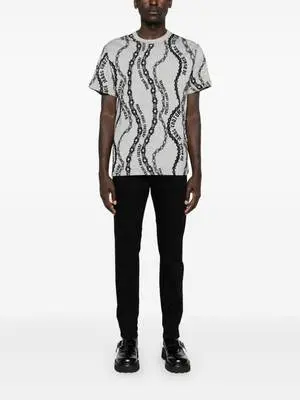 Versace Flocked-print Cotton T-shirt