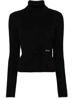 PATOU Ribbed Roll-neck Sweater - Black