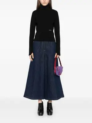 PATOU Ribbed Roll-neck Sweater - Black