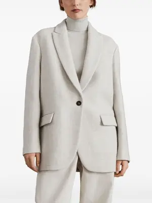 Brunello Cucinelli Monili-embellished Blazer - White