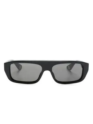 Gucci Rectangle-frame Tinted Sunglasses - Black