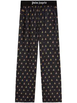 Palm Angels Bear Monogram Trousers - Black