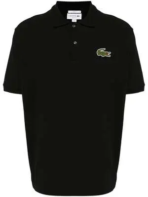 Lacoste Logo-appliqué Polo Shirt - Black