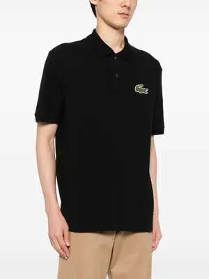 Lacoste Logo-appliqué Polo Shirt - Black