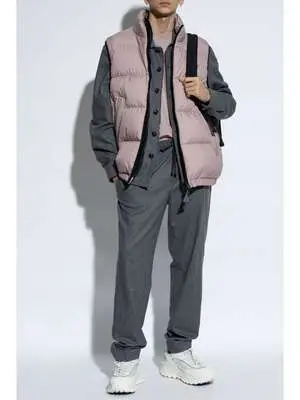 Moncler Fedare Logo-patch Down Gilet - Pink