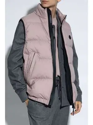 Moncler Fedare Logo-patch Down Gilet - Pink