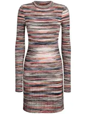 Missoni Mélange-effect Mini Dress - Neutrals