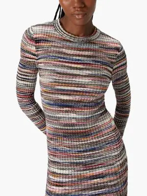 Missoni Mélange-effect Mini Dress - Neutrals
