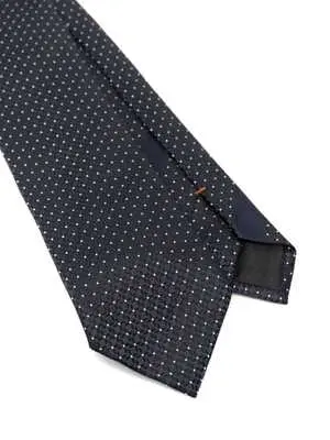Zegna Zegna Geometric-Jacquard Neck Tie Blue