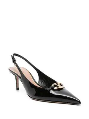 Valentino Garavani Vlogo Slingback Pumps - Black