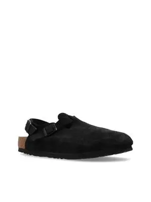 BIRKENSTOCK Tokio Suede Slingback Sandals - Black