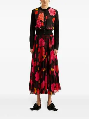 Erdem Floral-print Cardigan - Black