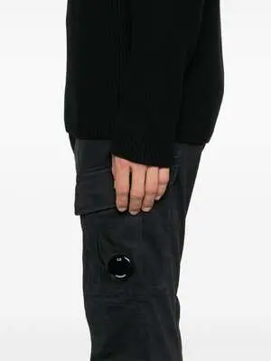 C.P. COMPANY Lens-detail Sateen Cargo Trousers - Grey