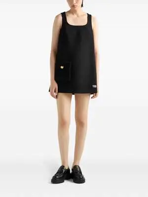 Prada Natté Mini Dress - Black