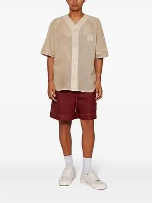 Amiri Ma Perforated Leather Shirt