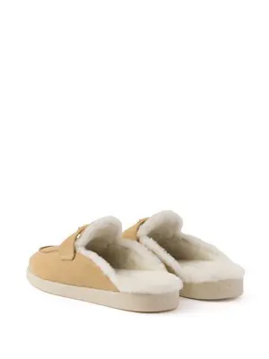 Prada Suede Mules - Neutrals