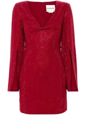 Roland Mouret Rhinestone-embellished Mini Dress - Red