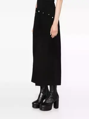 Rick Owens Frayed-edge Full-length Skirt