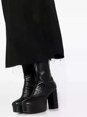Rick Owens Frayed-edge Full-length Skirt