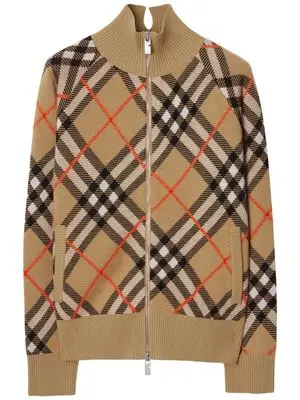 Burberry Check-pattern Cardigan - Neutrals
