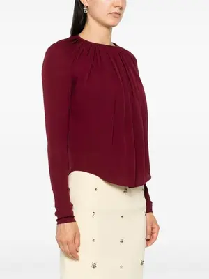 Giambattista Valli Pleat-detail Blouse