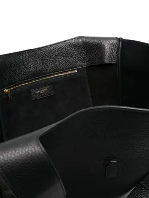 Saint Laurent Logo-plaque Tote Bag - Black