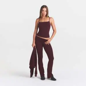 SKIMS Cotton Jersey Cami Top Currant