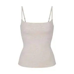 SKIMS Cotton Jersey Cami - Heather Oatmeal