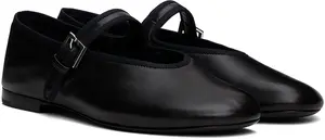 THE ROW Black Boheme Mj Ballerina Flats