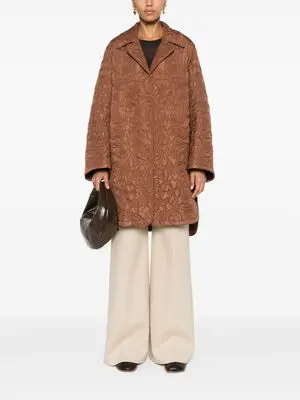 Ermanno Scervino Floral-pattern Quilted Coat