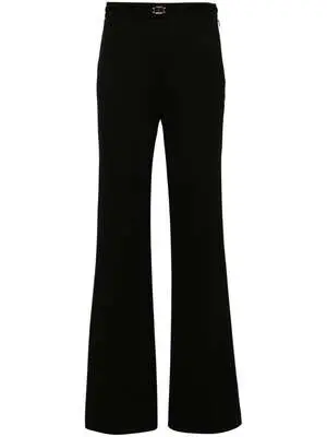 TWINSET Logo-plaque Straight-leg Trousers - Black