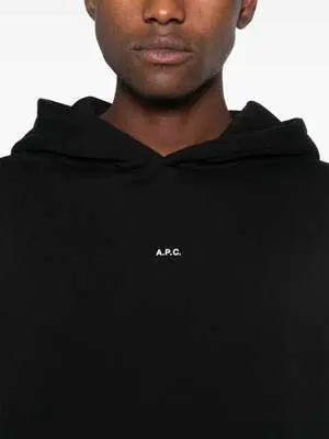 A.p.c. Logo-print Hoodie - Black